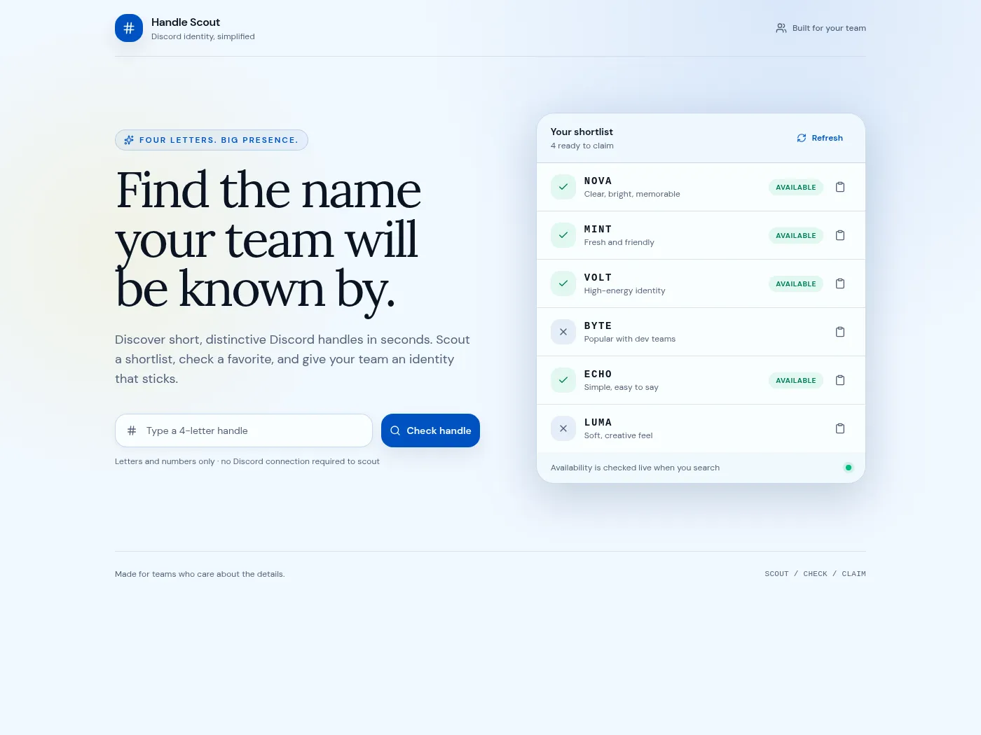 Discord Handle Finder
