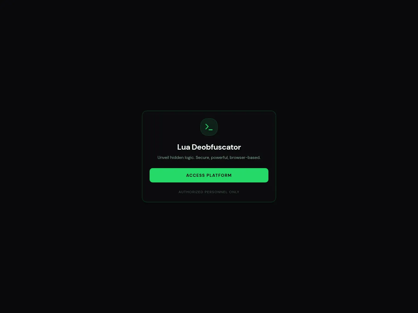 Lua Deobfuscator Platform
