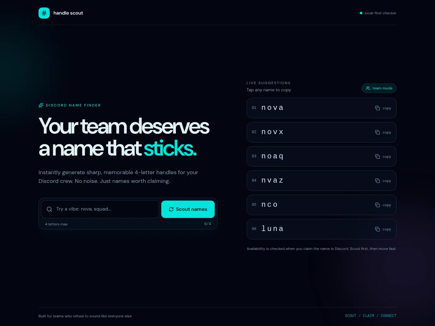 Discord Name Finder