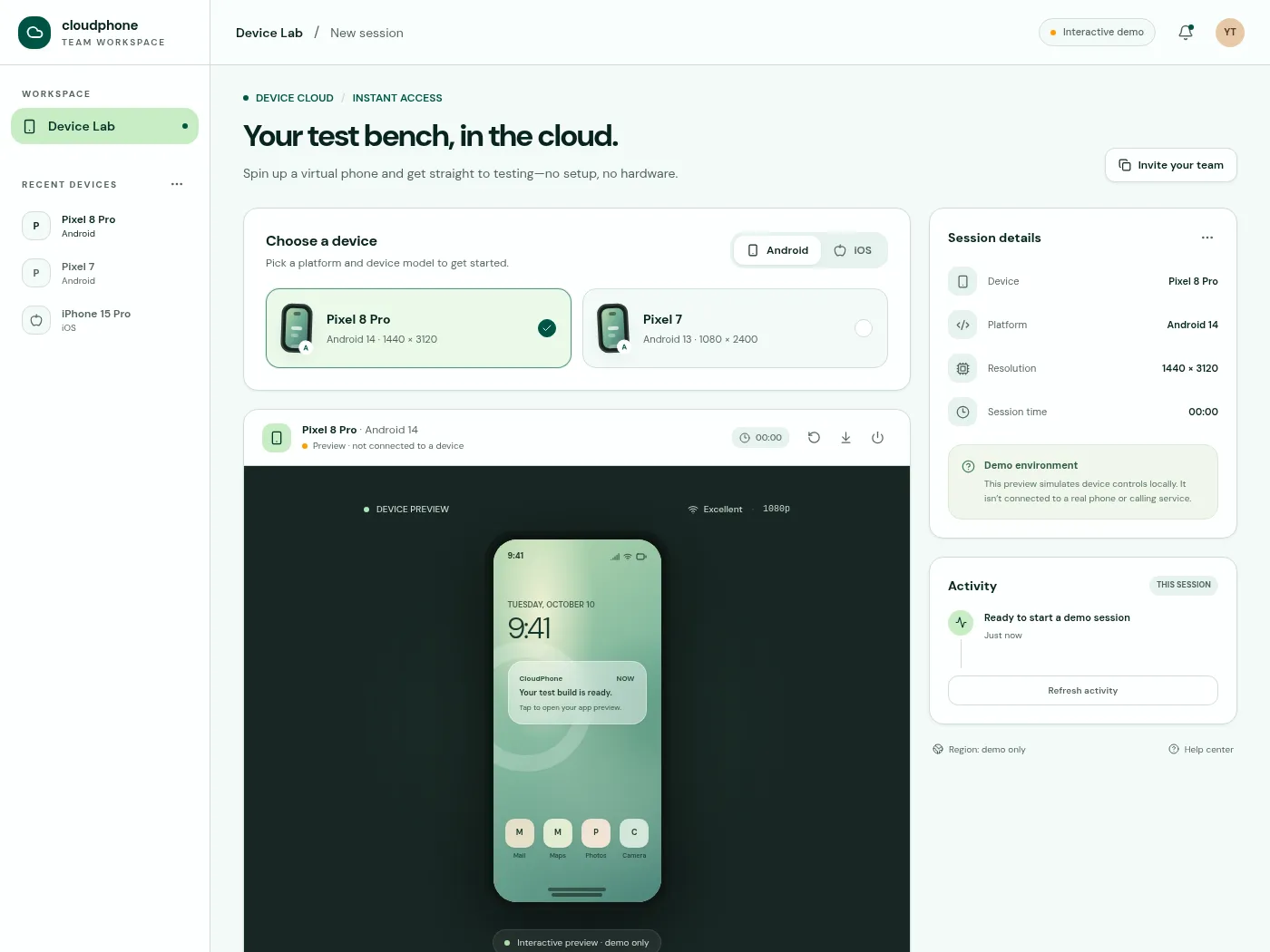 CloudPhone Hub