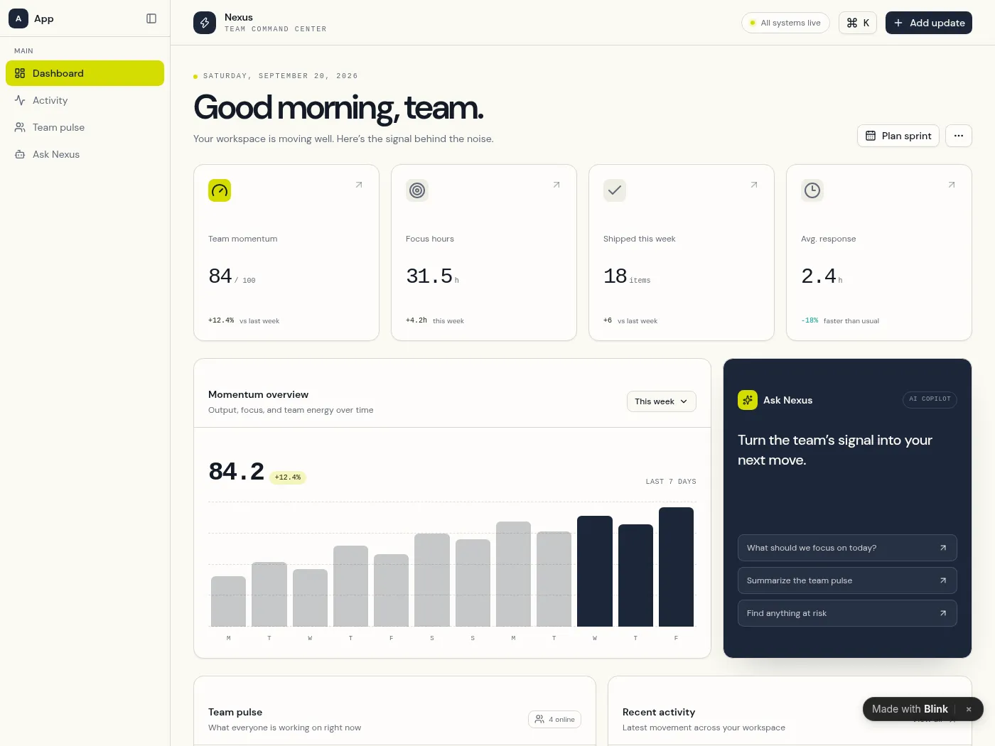 AI Dashboard Nexus