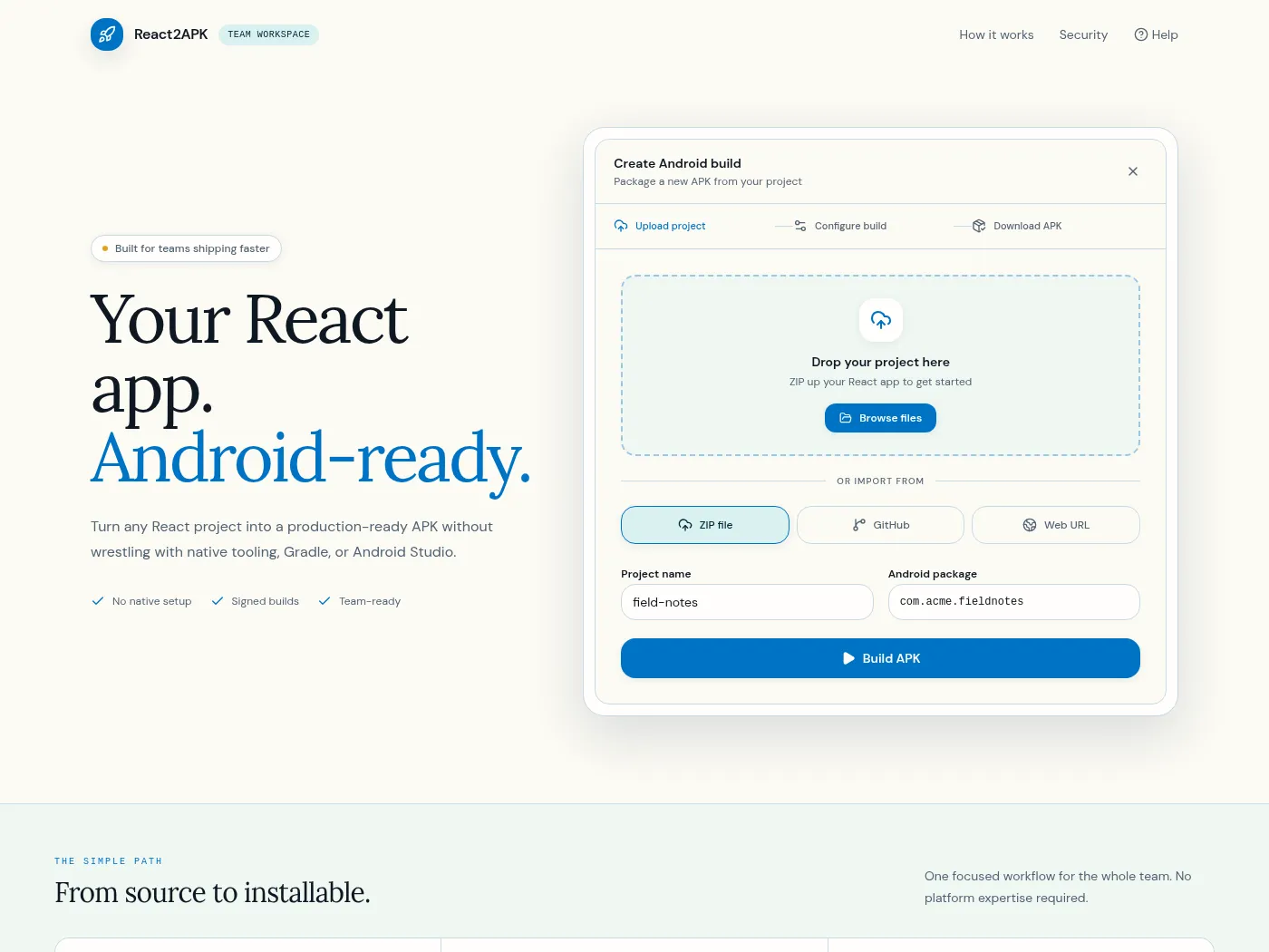 React2APK Converter