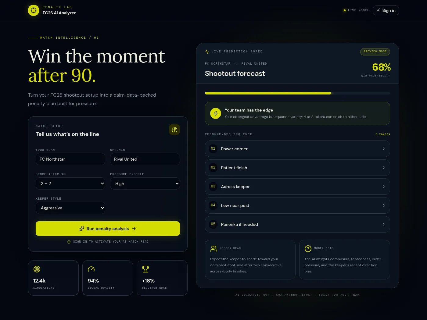 FC26 Penalty AI Analyzer