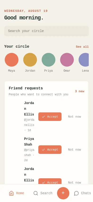 Pocket Social Network