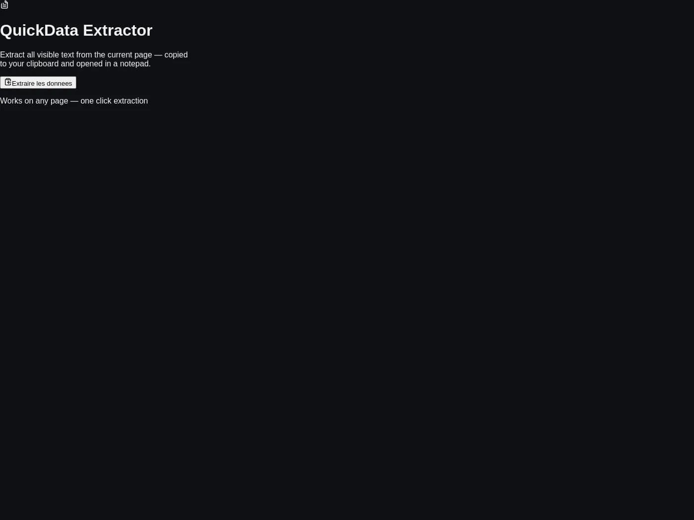QuickData Extractor