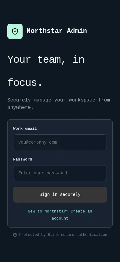 Team Admin Mobile Panel