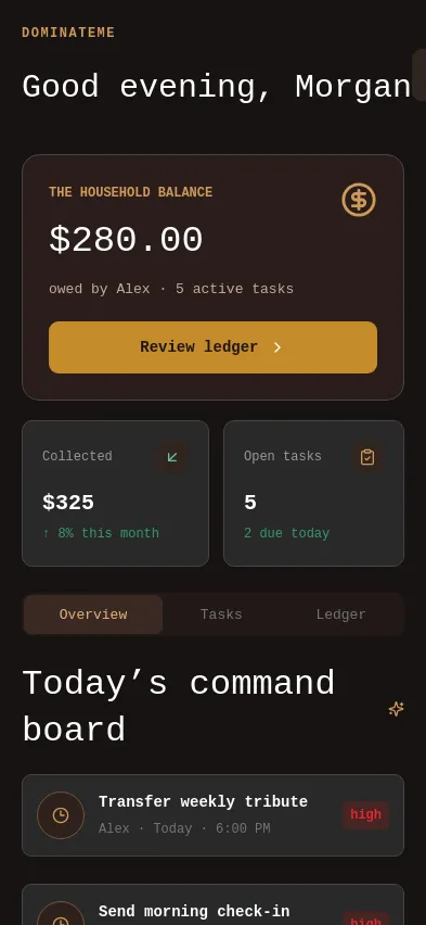 DominateMe Tracker