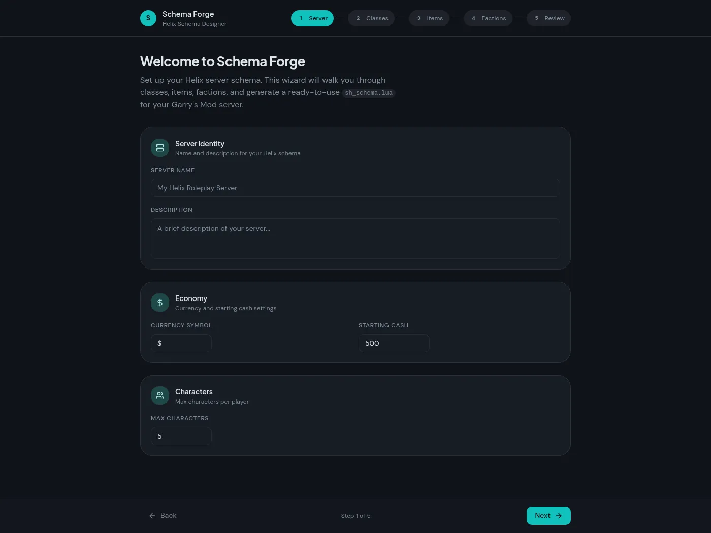 Schema Forge for Helix