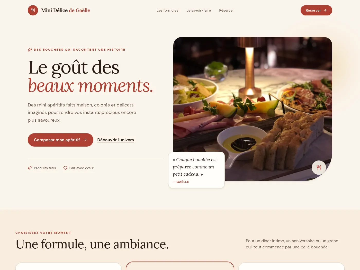 Mini Délice Booking