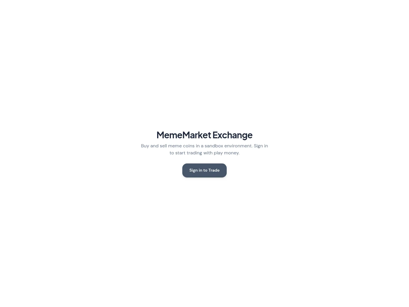 MemeMarket Exchange