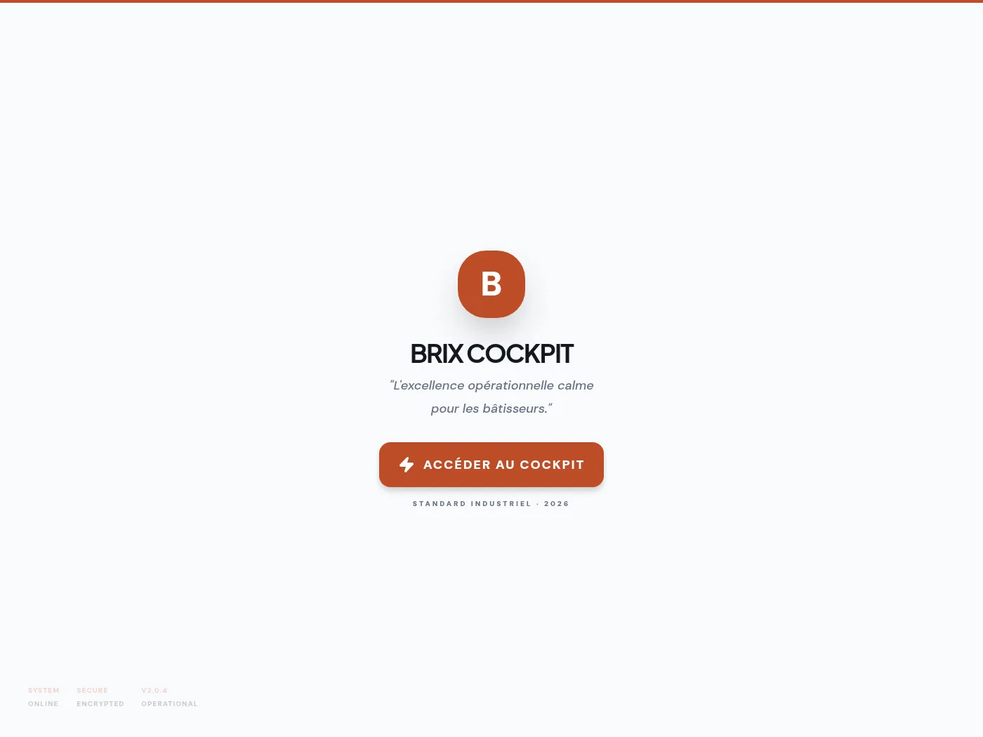 BRIX Construction Cockpit