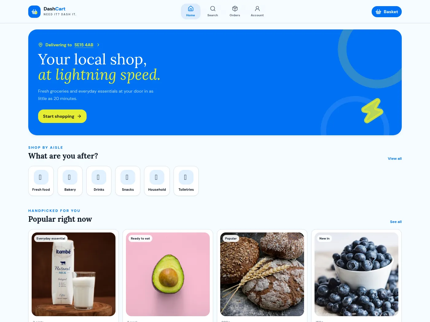 DashCart UK Grocery App