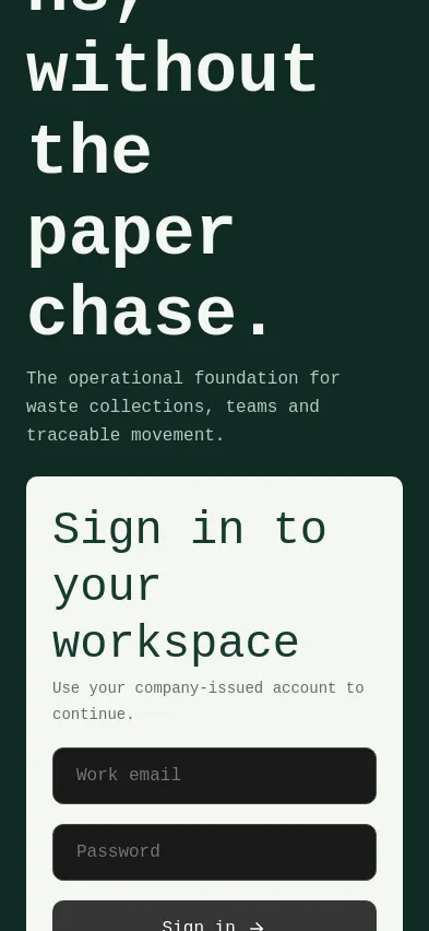 WasteFlow Ops Platform