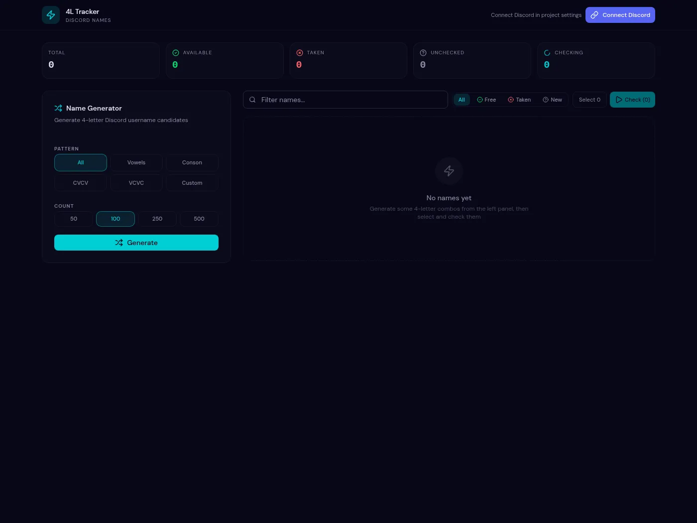 FourLetter Discord Tracker