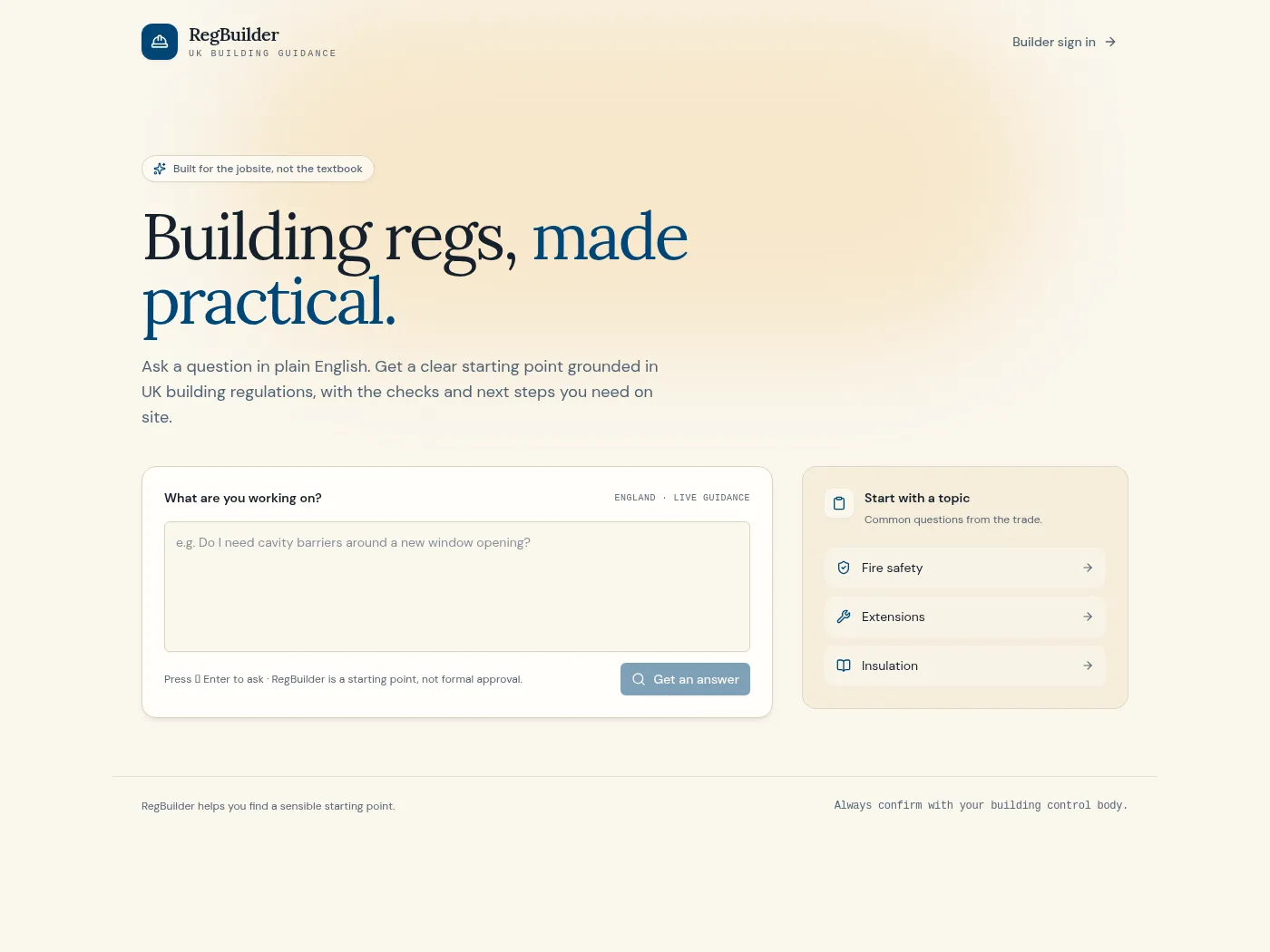 RegBuilder Q&A