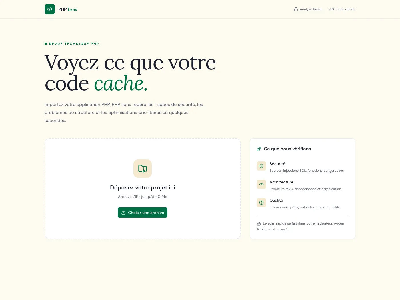 PHP Web App Analyzer