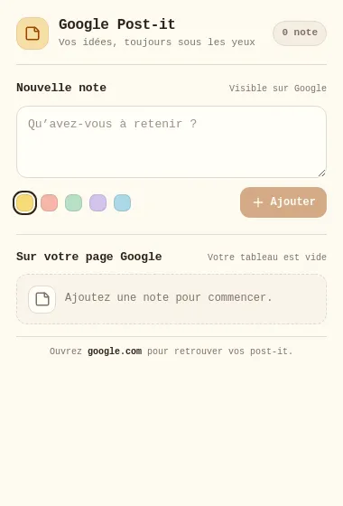 Google Post-It Extension