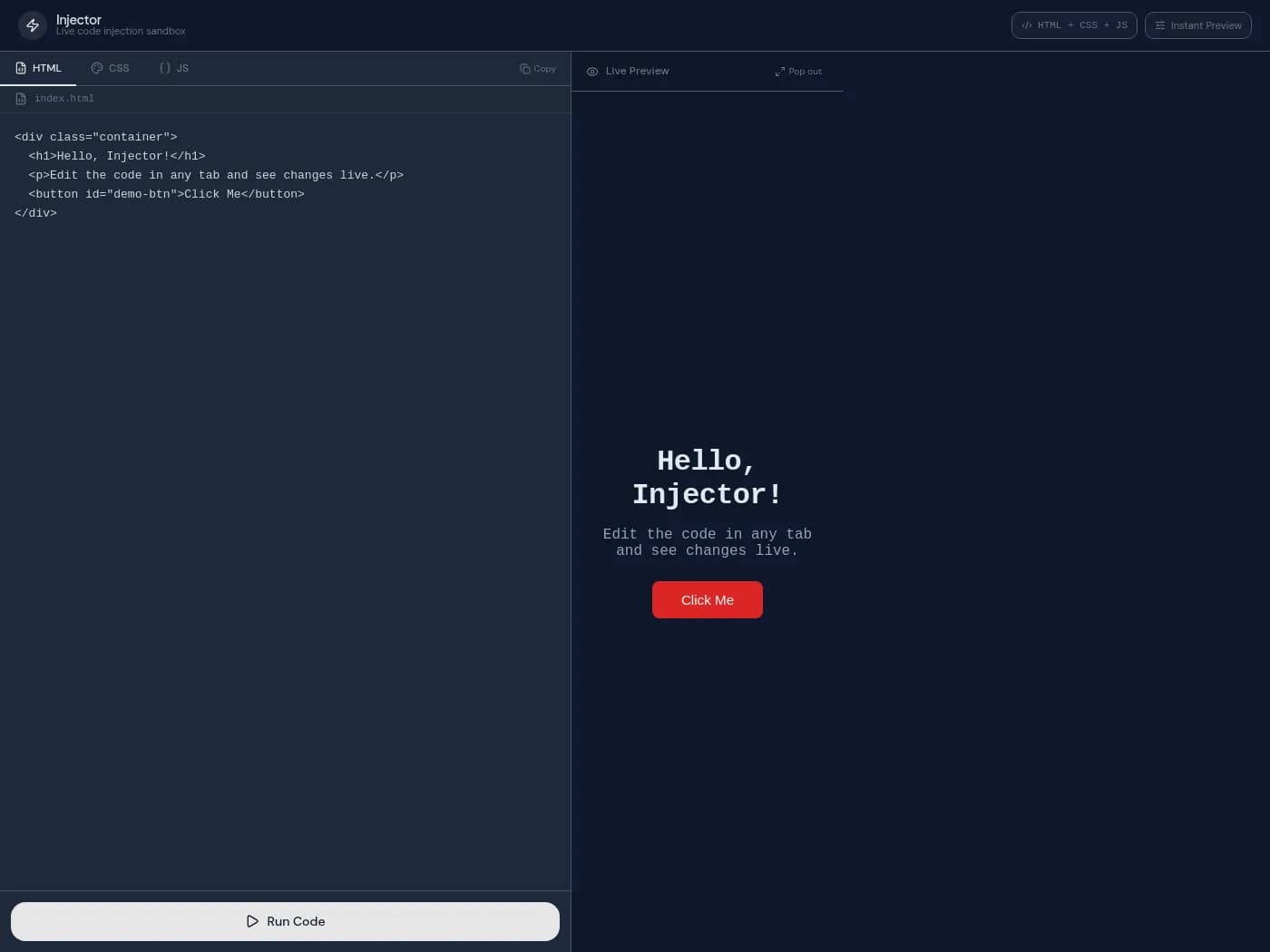 Injector Utility App