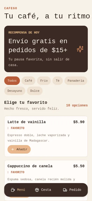 CafeGo Delivery App