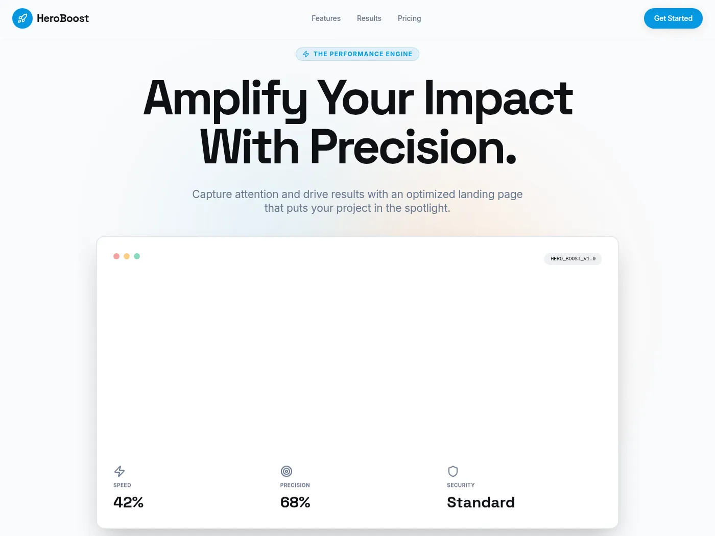 HeroBoost Landing Page