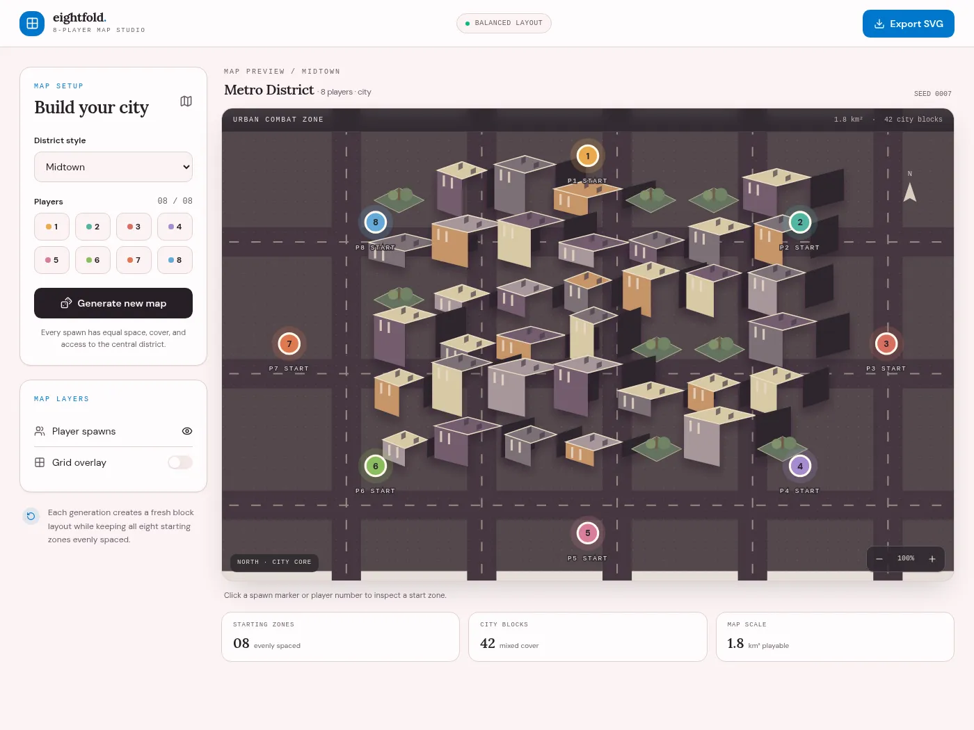 8 Player Map Generator