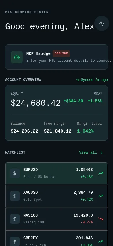 MT5 MCP Trader Mobile