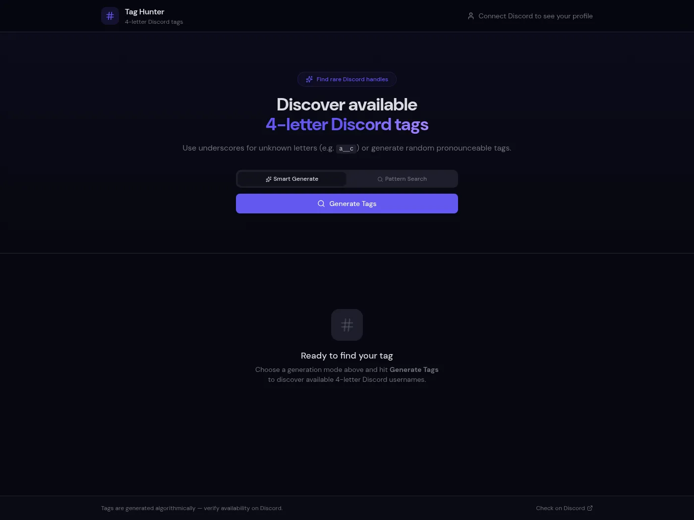 Discord Tag Hunter