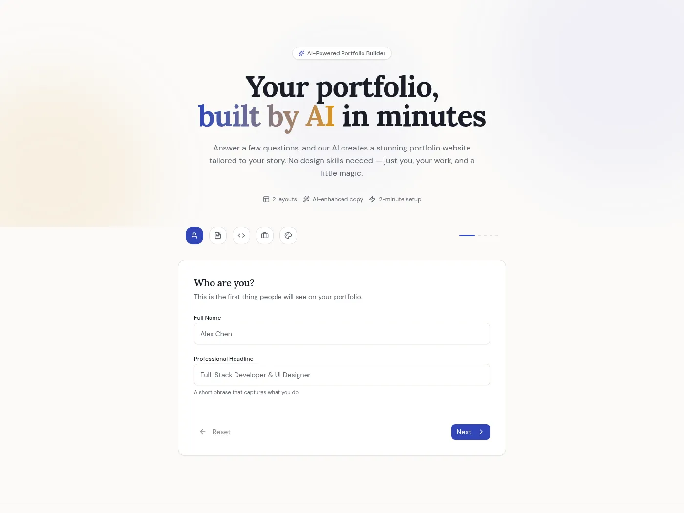 Folio AI Portfolio Builder