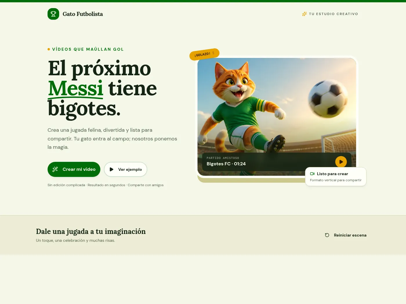 Gato Futbolista Video