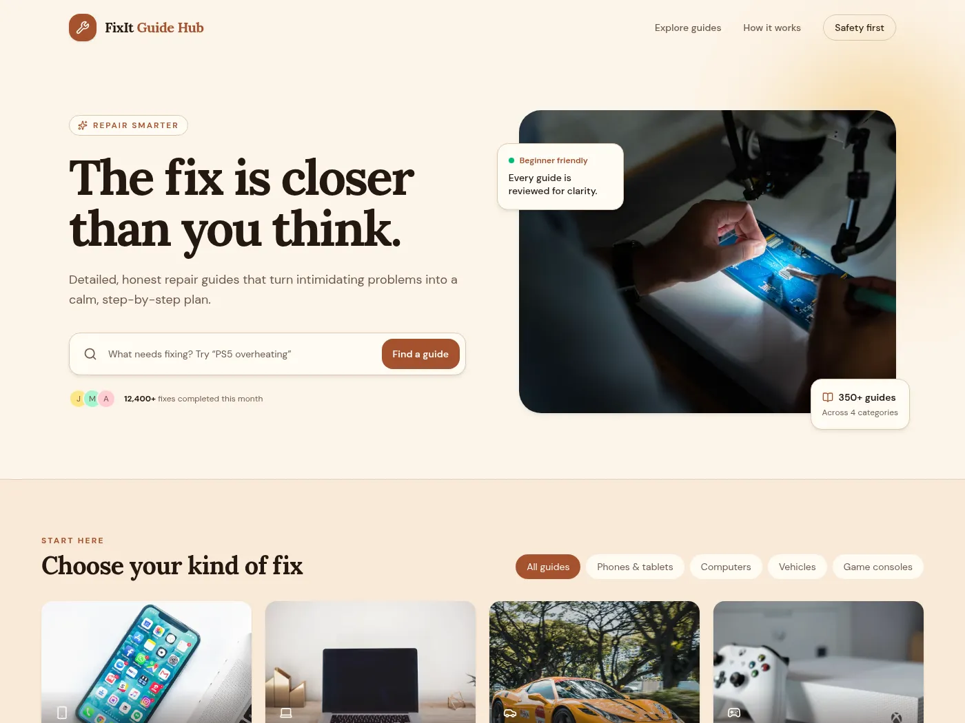 FixIt Guide Hub