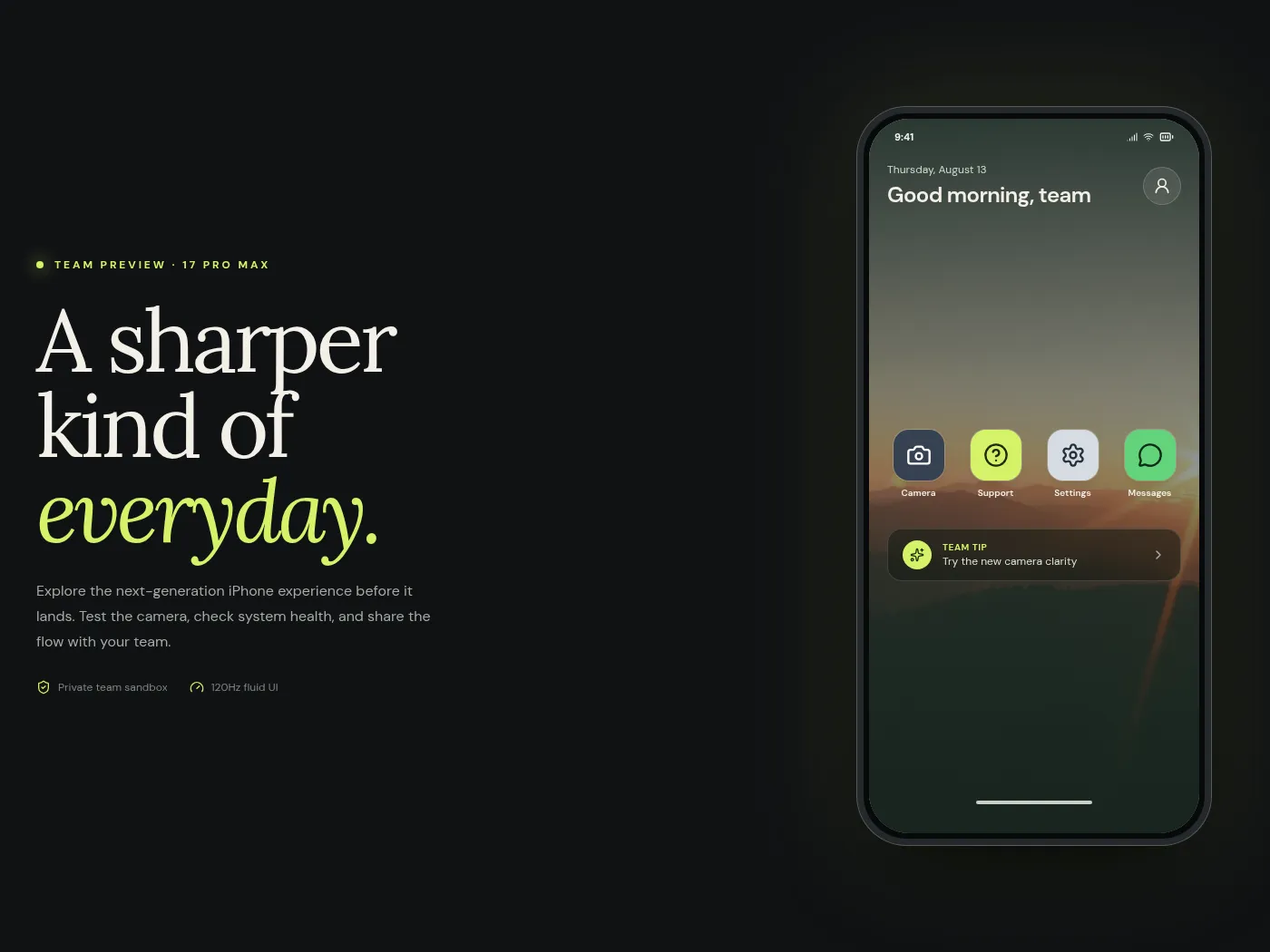 Simulated iPhone 17 Max