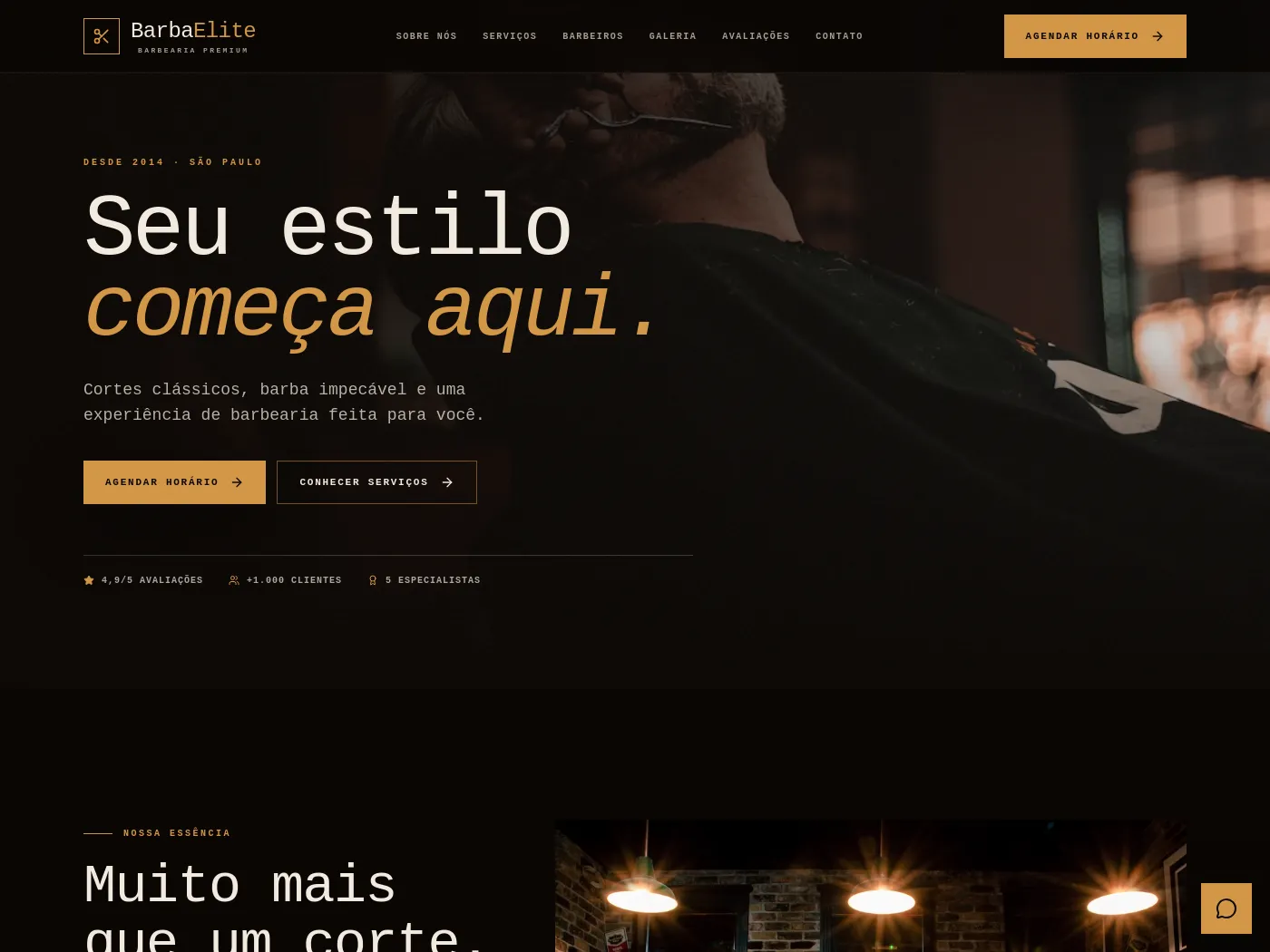 BarbaElite Premium Barber Site