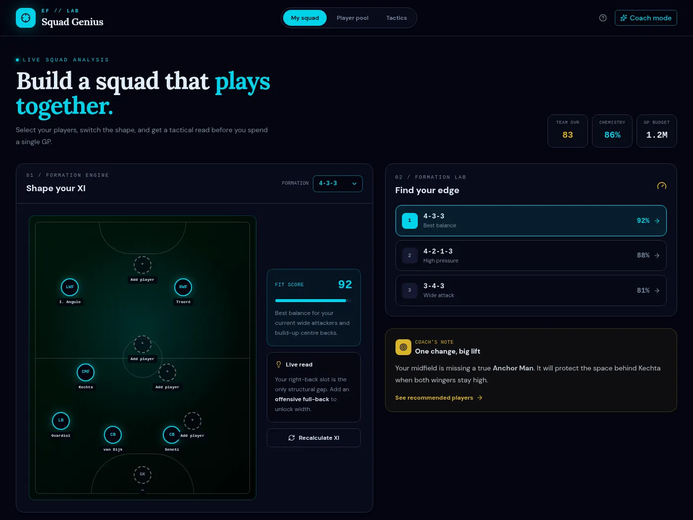 eFootball Squad Genius
