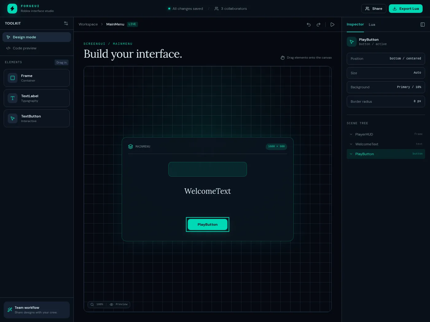 Roblox GUI Builder