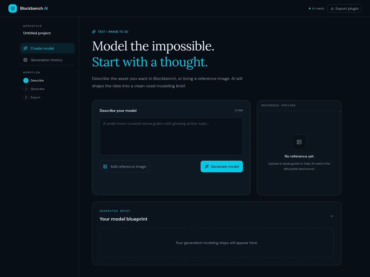 Blockbench AI Modeler