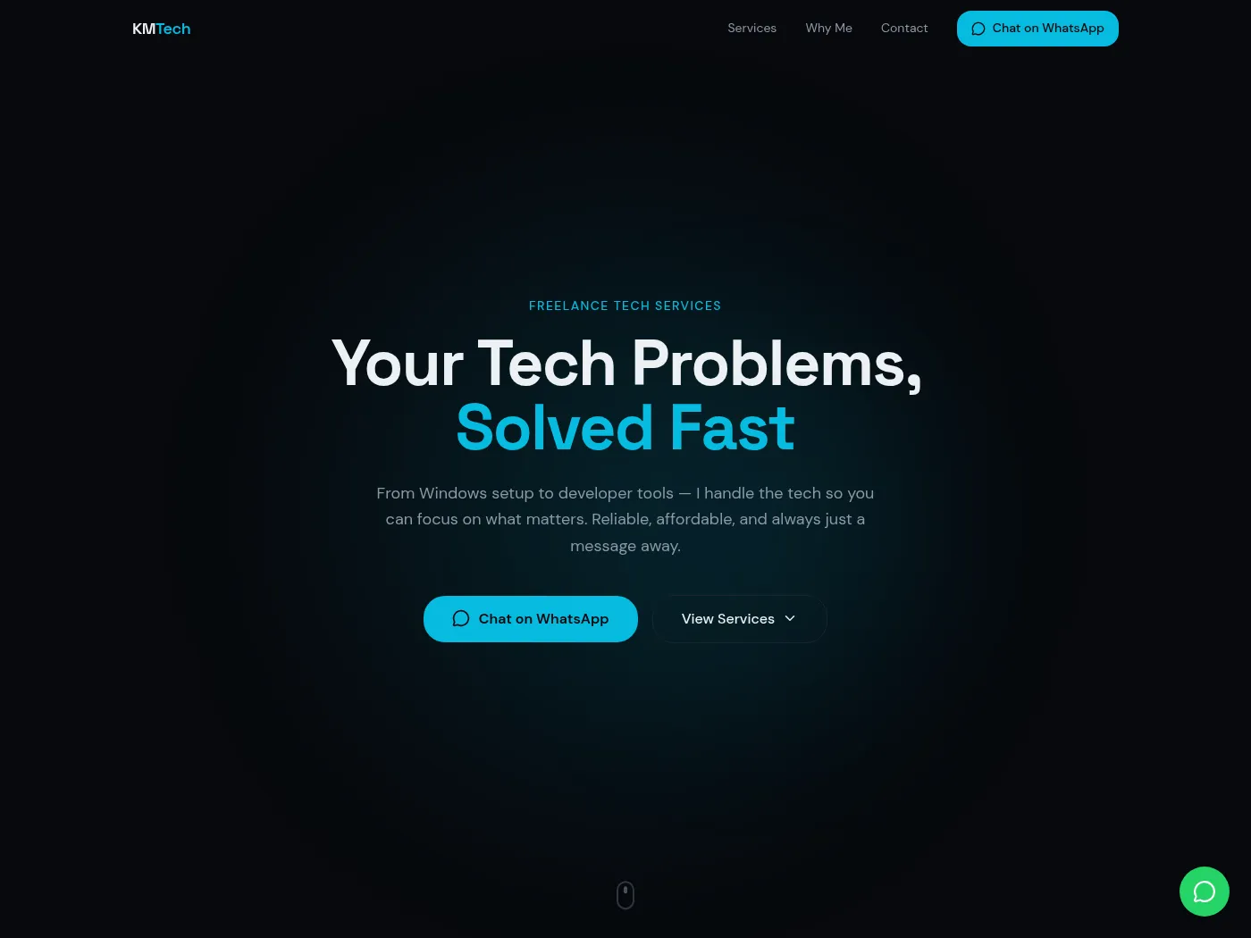 KM Tech Landing Page