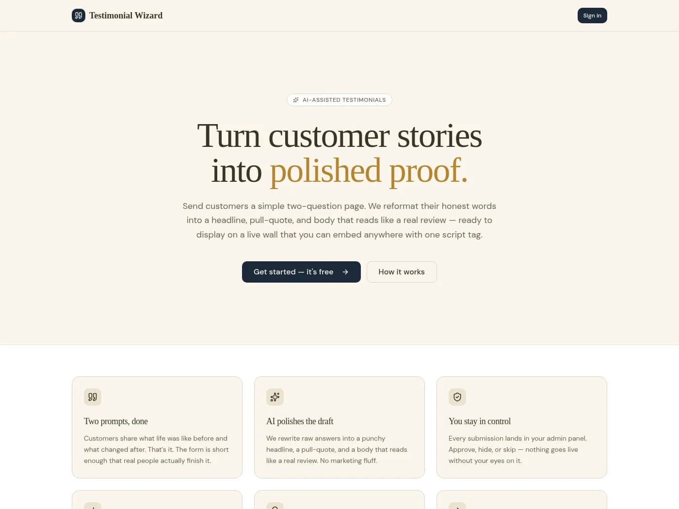Testimonial Wizard