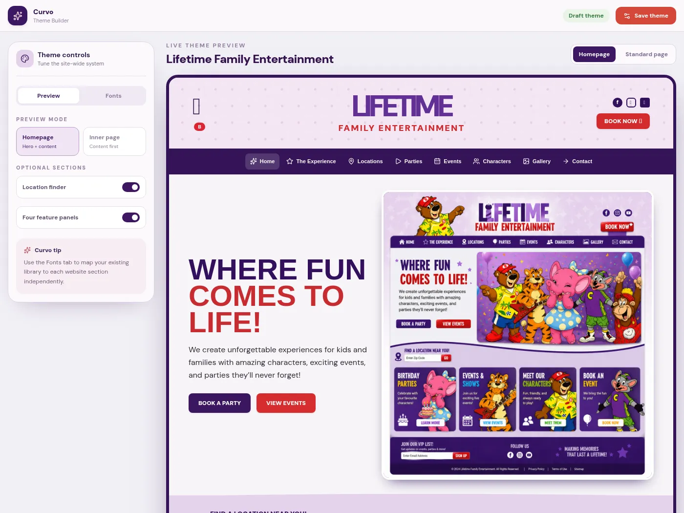 Curvo Theme Builder
