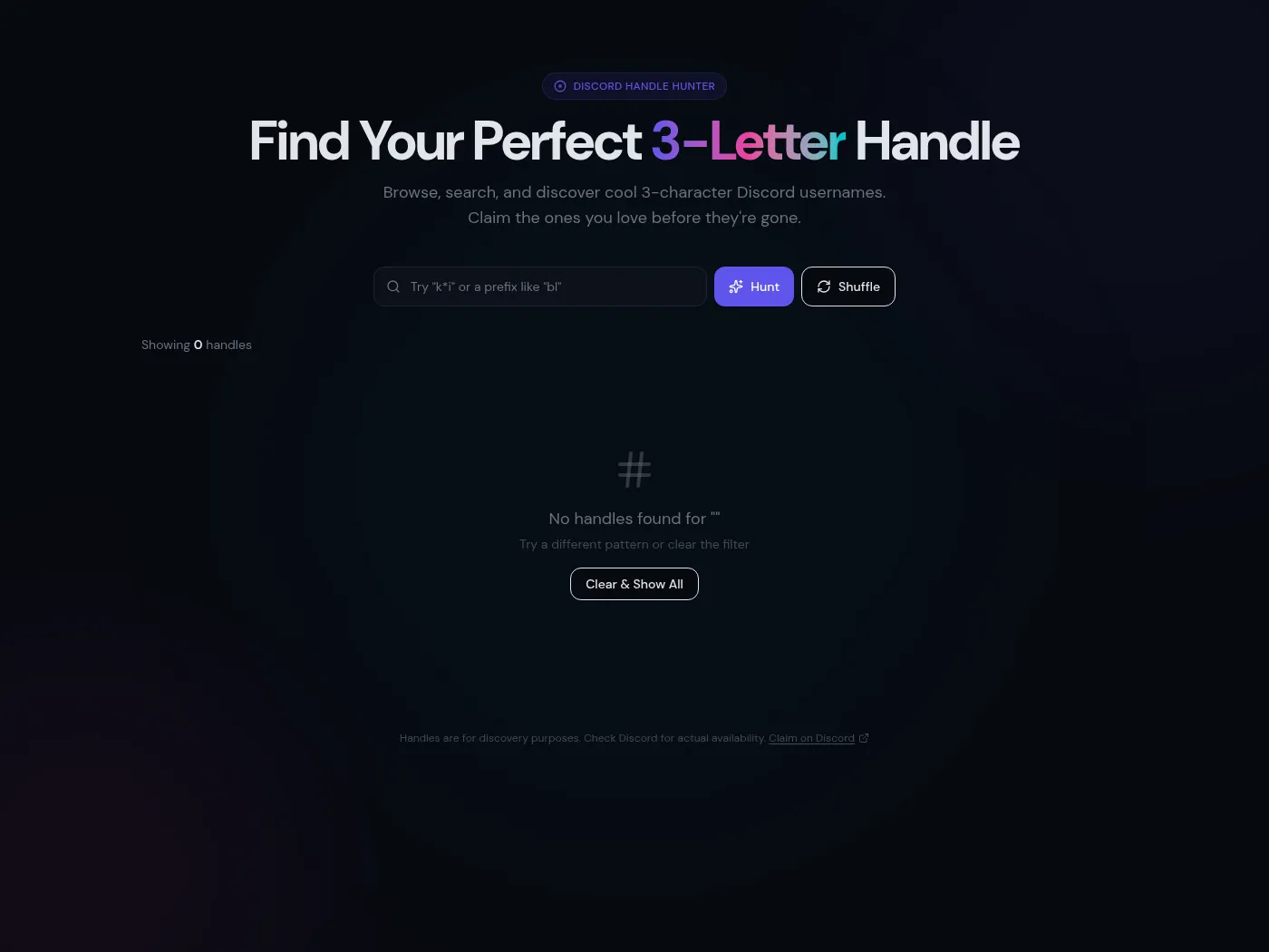 Discord Handle Hunter
