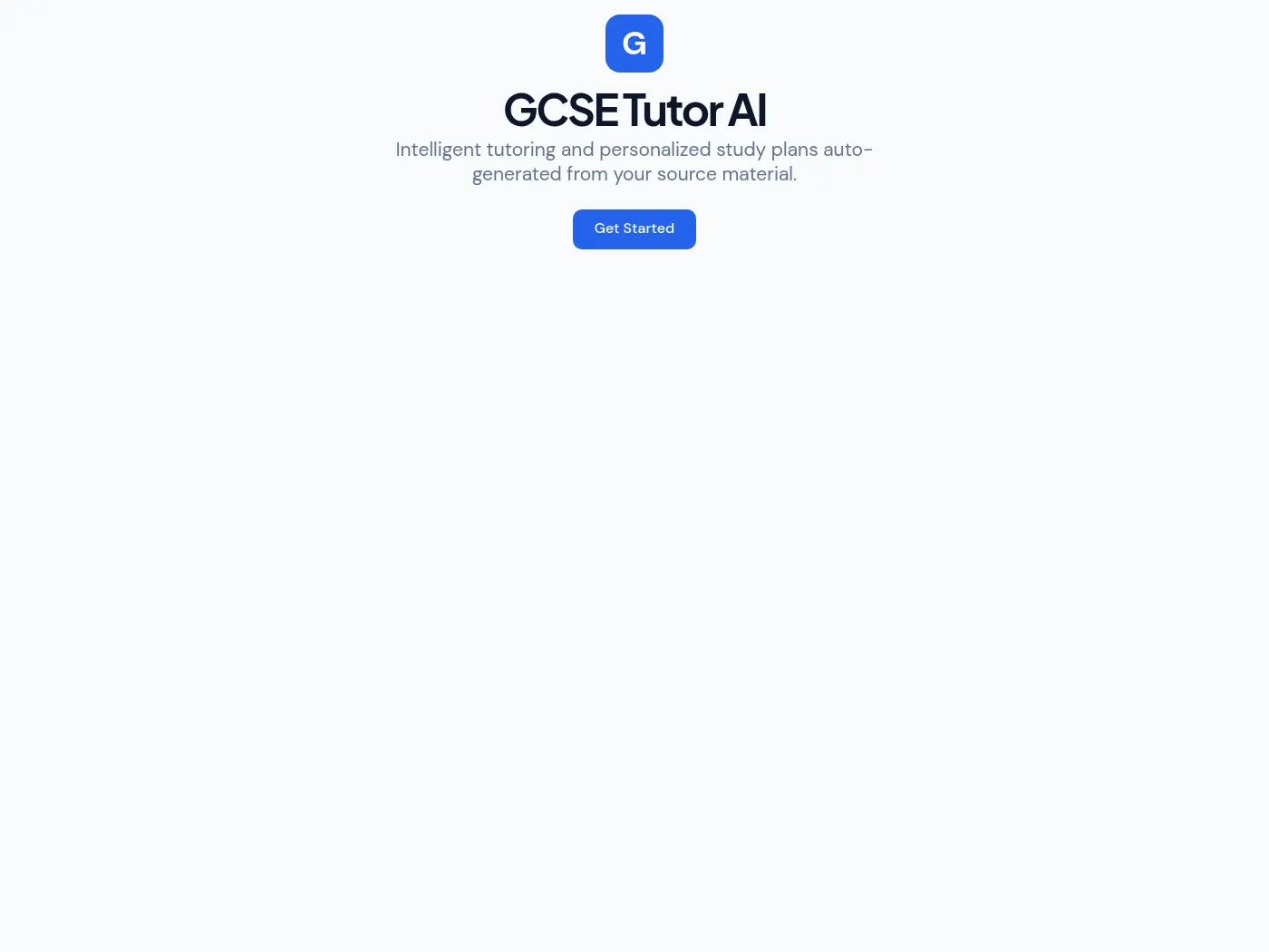 GCSE Tutor AI