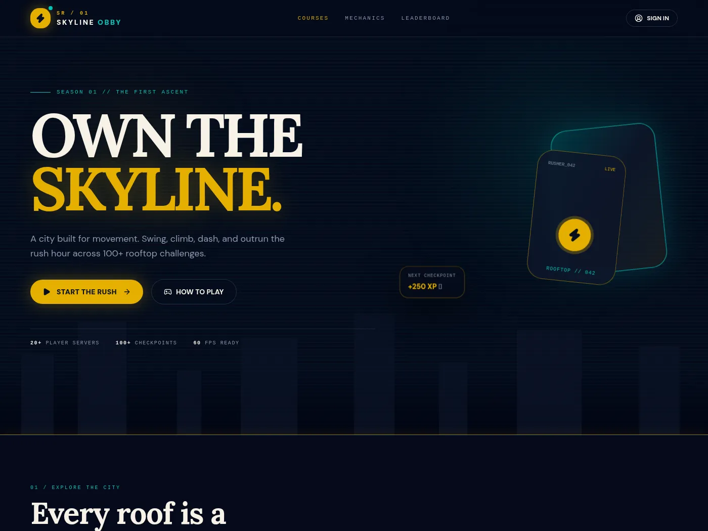 Skyline Obby Rush