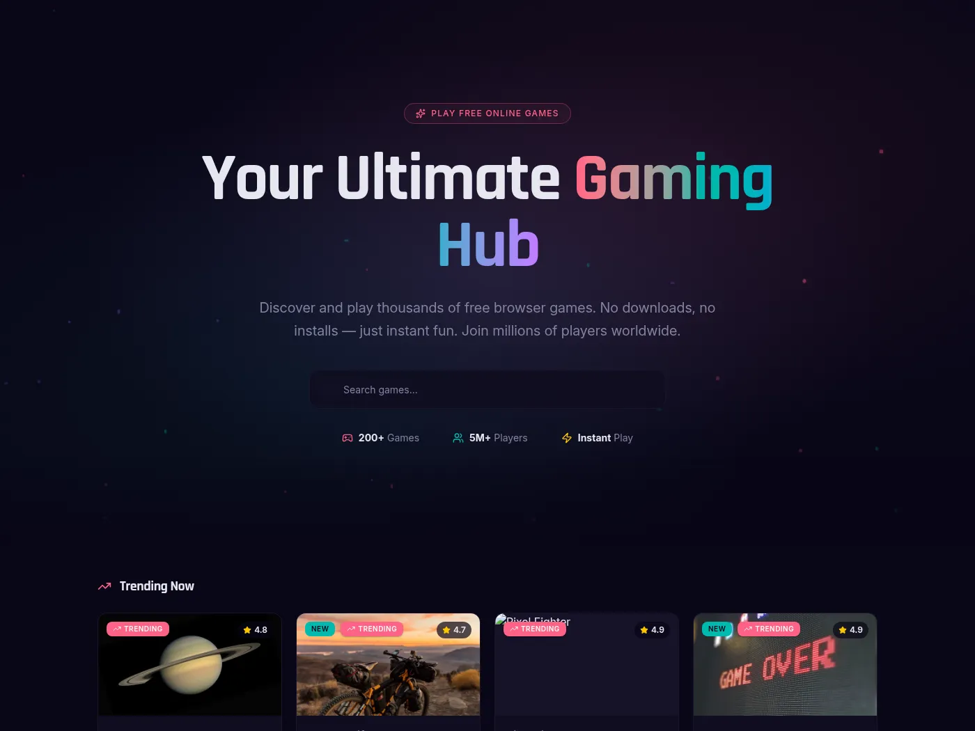GameZone Web Portal
