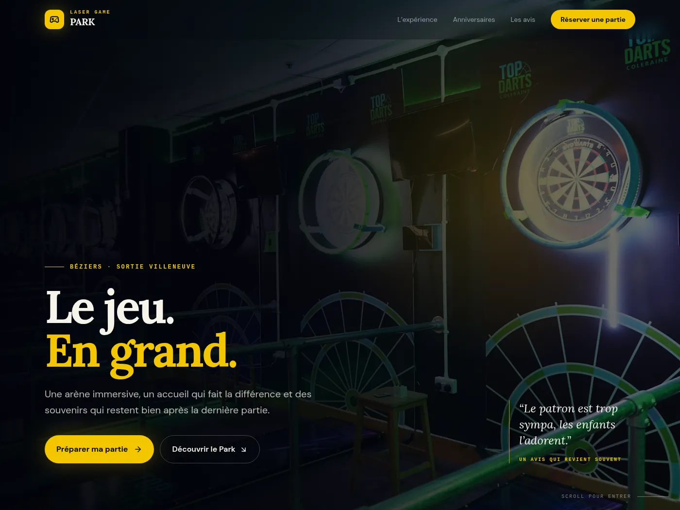 Laser Game Park Web