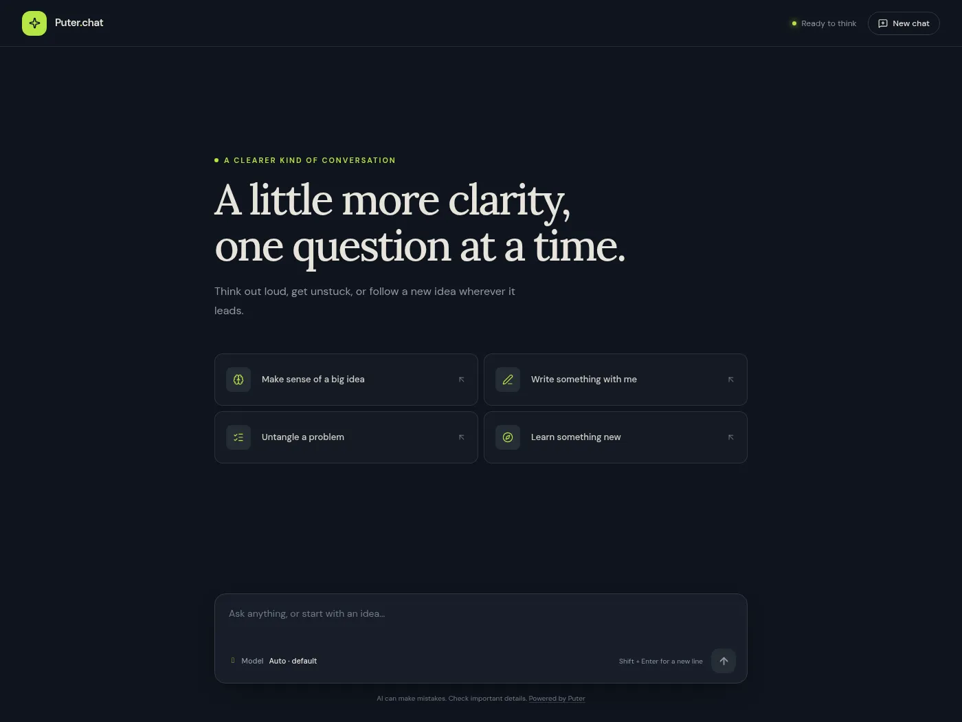 Puter AI Chat App