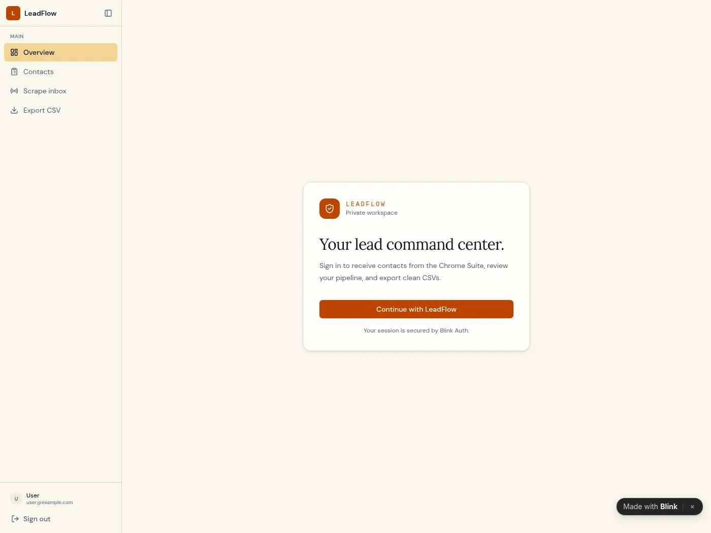 LeadFlow Web Dashboard