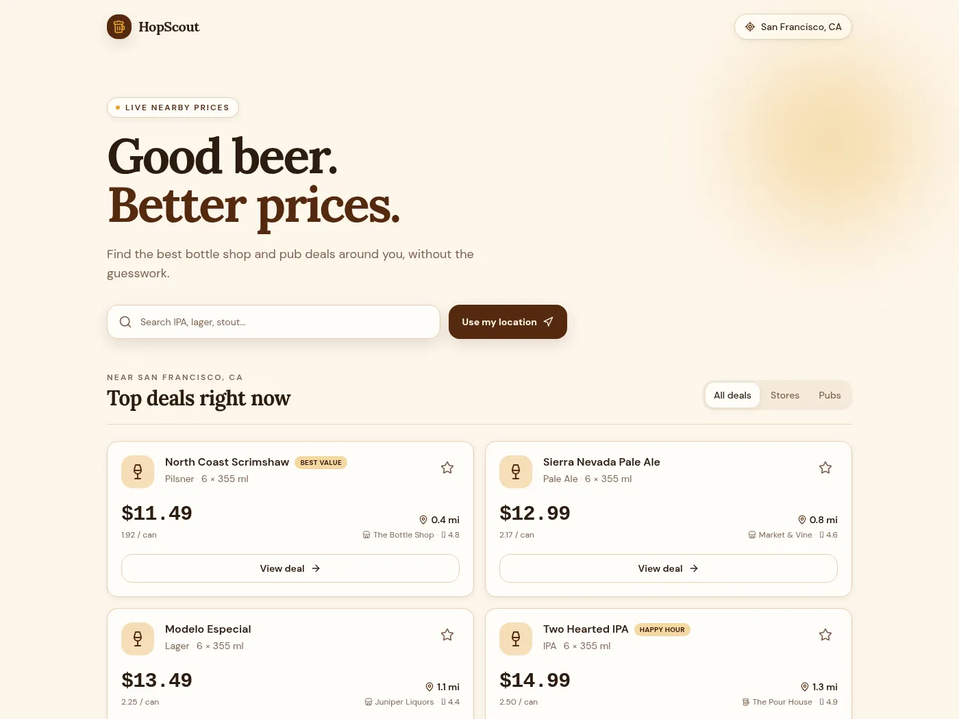 Beer Price Finder