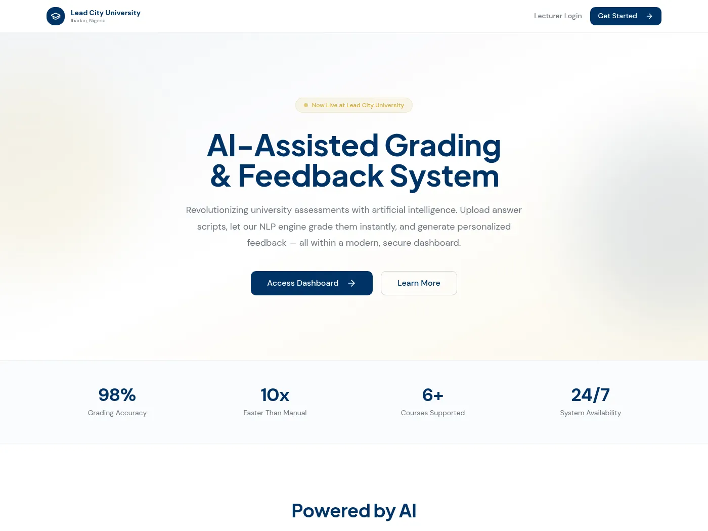 AI Grading Dashboard