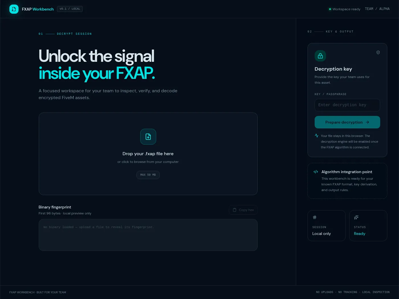 FXAP Decryptor Web App