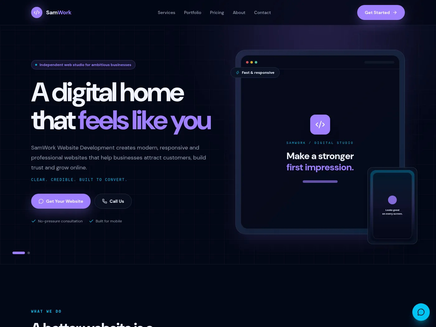SamWork Web Agency Site