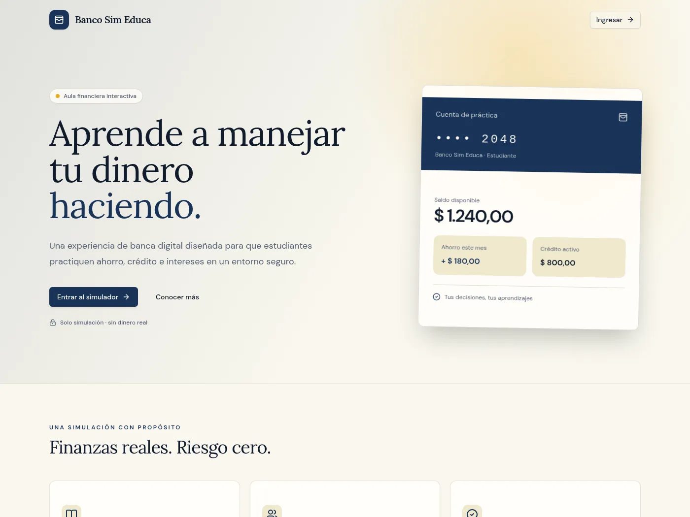 Banco Sim Educa Web